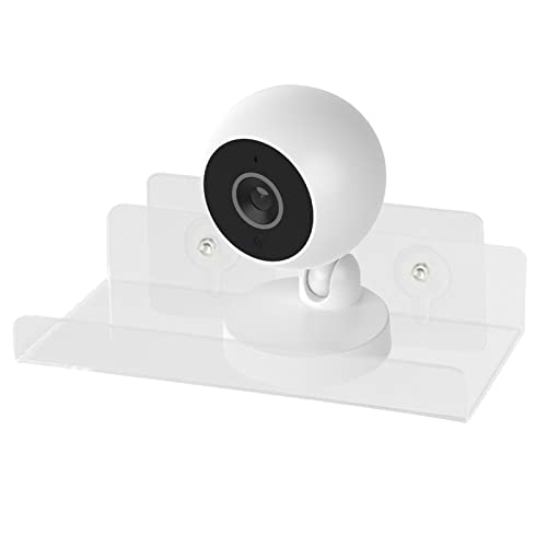 Die Camera Shelf | Firm Mini Clear Shelf with Removable Rail,Small Wall Shelf Adhesive Shelf Home Wall Rack for Cameras Character Collections