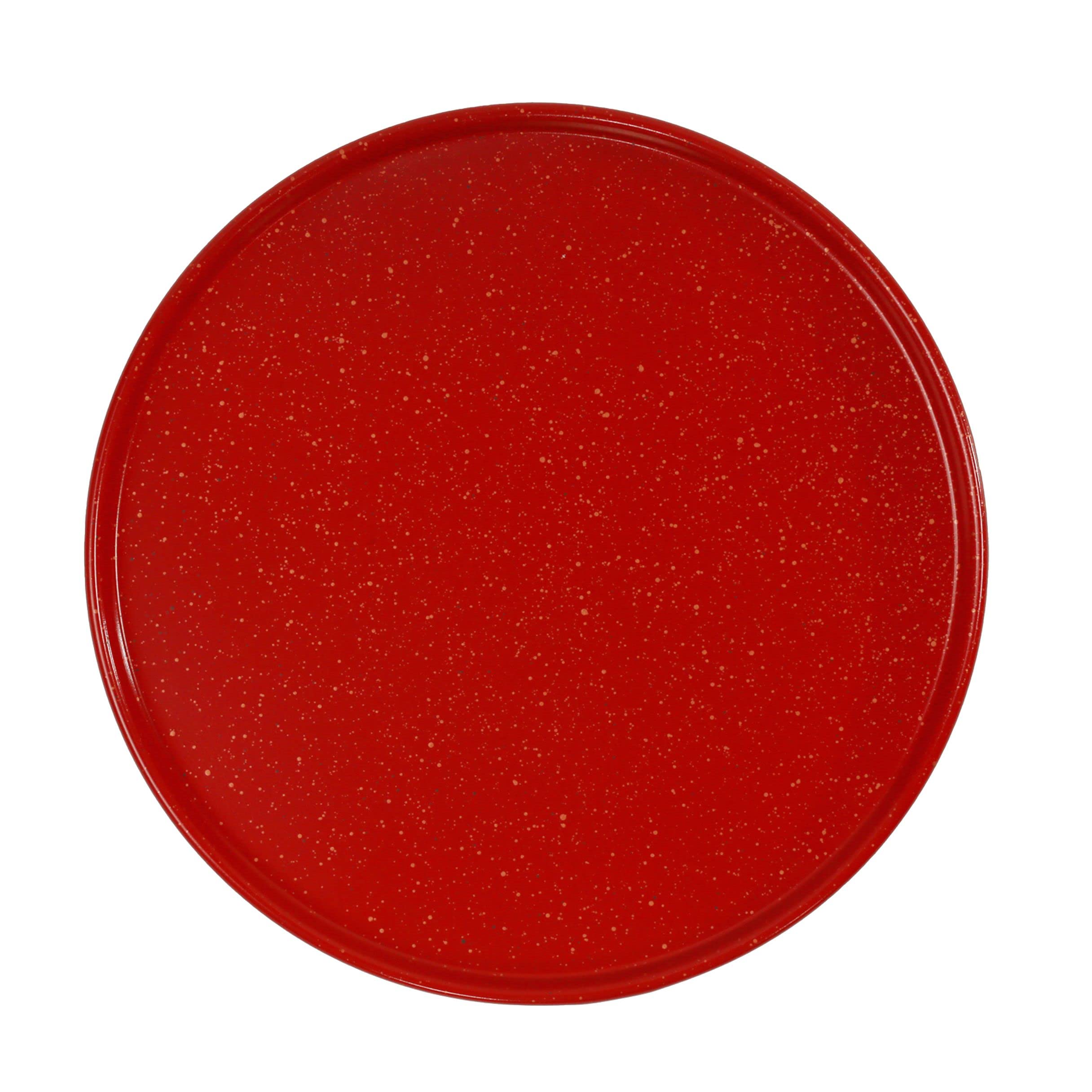 casaWare 2pc Ultimate Pizza Pan Set, (1) Ceramic Coated NonStick 12-inch Pizza Pan, (1) 12-inch Ceramic Coated NonStick Perforated Pizza Pan (Red Granite)