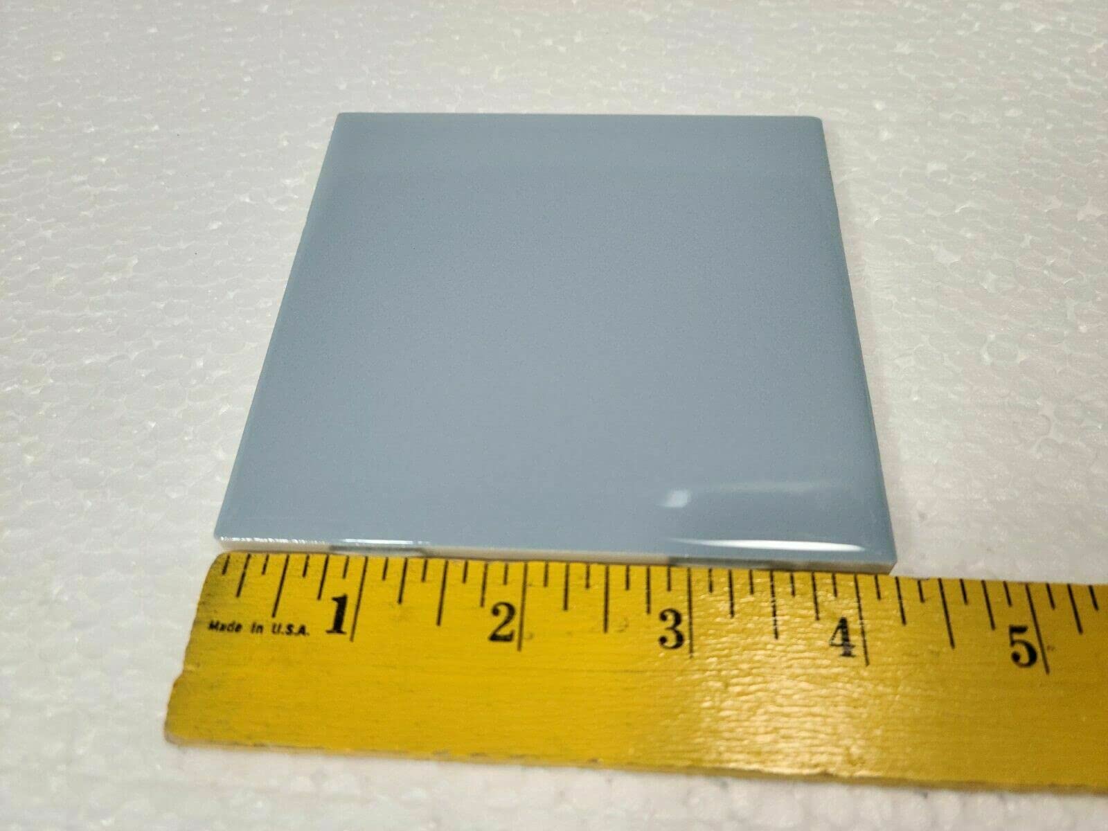 Blue Waterfall 4 in Ceramic Tile 4.25 inch Shower Bathroom Kitchen Backsplash Daltile Color 0169 4x4 Subway Square 10 Piece Box