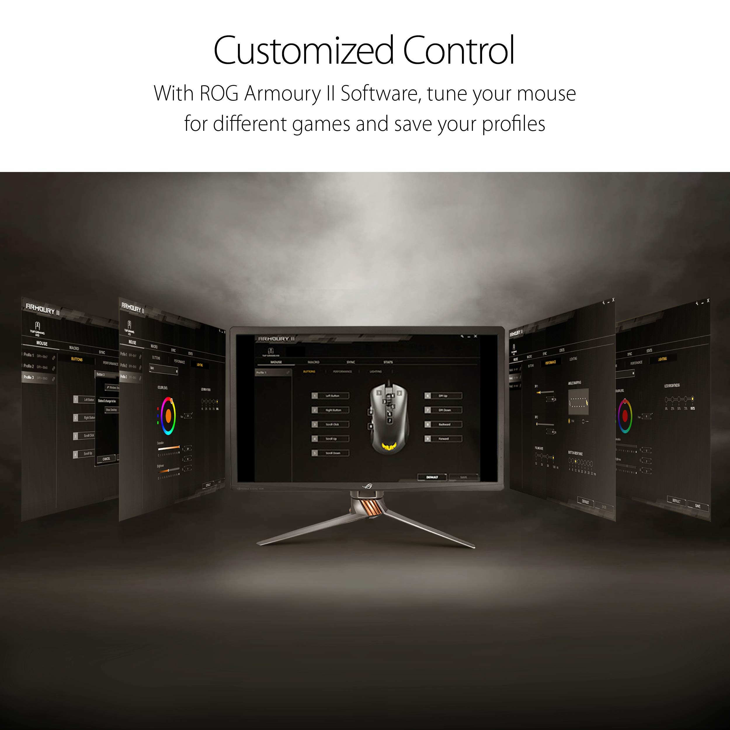 ASUS Optical RGB Gaming Mouse - TUF M3 | Ergonomic, Lightweight Right-Handed Wired Gaming Mouse for PC | 7000 DPI Gaming-Grade Optical Sensor | Omron Switches | 7 Buttons | Aura Sync RGB Lighting