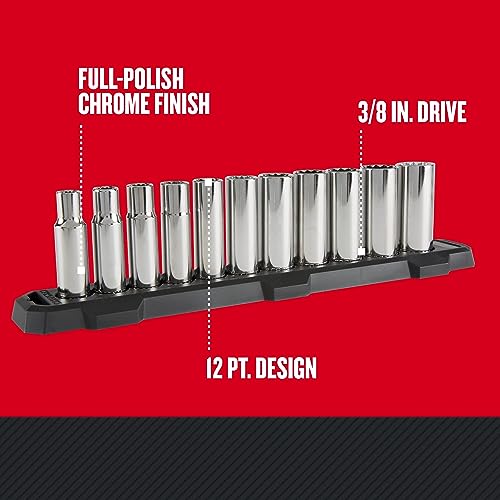Craftsman Socket Set, SAE, 1/2-Inch Drive, 12-Point, 11-Piece (CMMT12048)