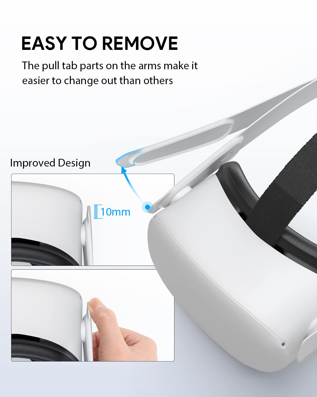 AUBIKA Head Strap for Meta/Oculus Quest 2, Replacement for Elite Strap, Enhanced Support and Comfort in VR