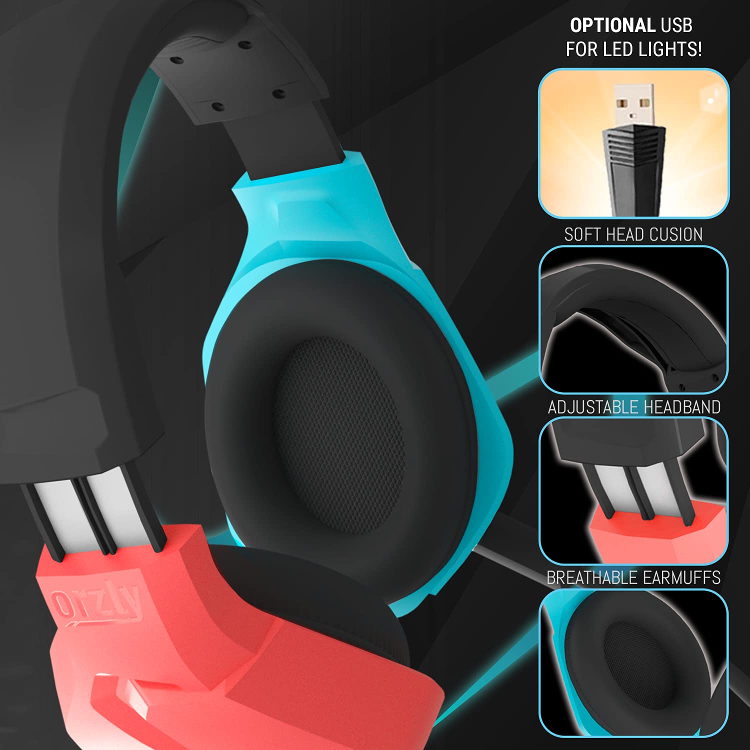 Orzly Gaming Headset & VR Headset for Nintendo Switch