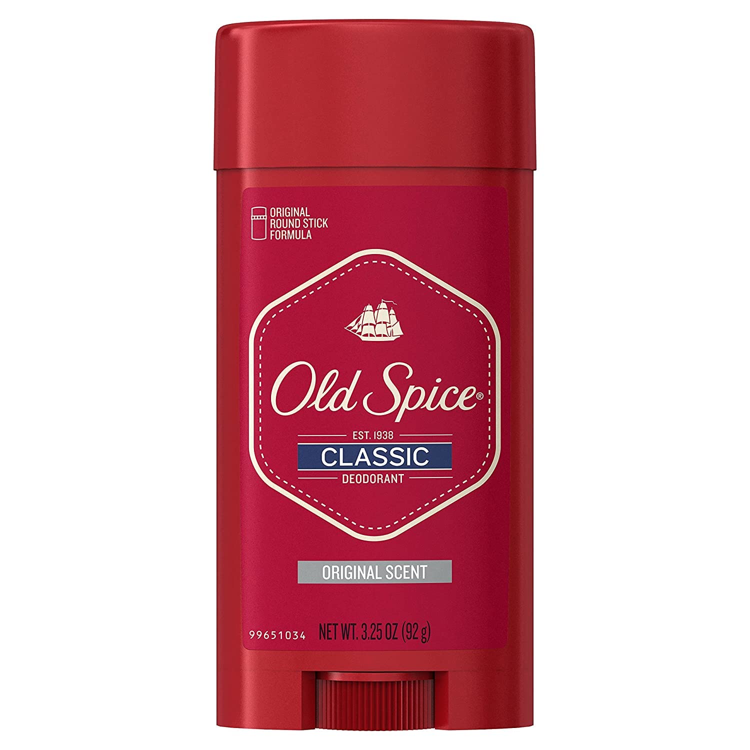 Old Spice Classic Deodorant Stick, Original 3.25 oz (Pack of 3)
