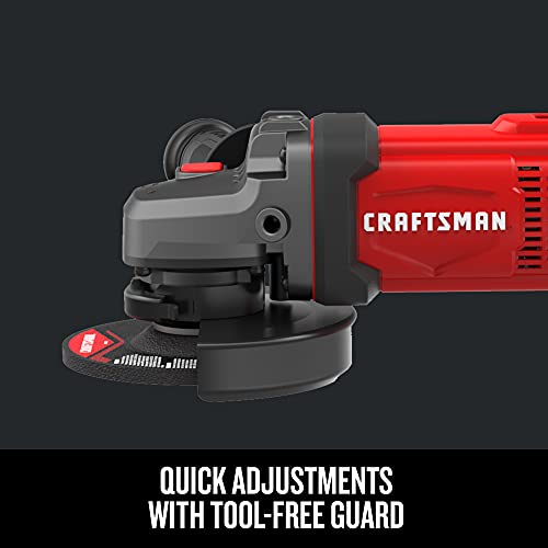 Craftsman V20 Angle Grinder, Small, 4-1/2-Inch with Battery Kit, Charger Included, 4.0-Ah (CMCG400B & CMCB204-CK)