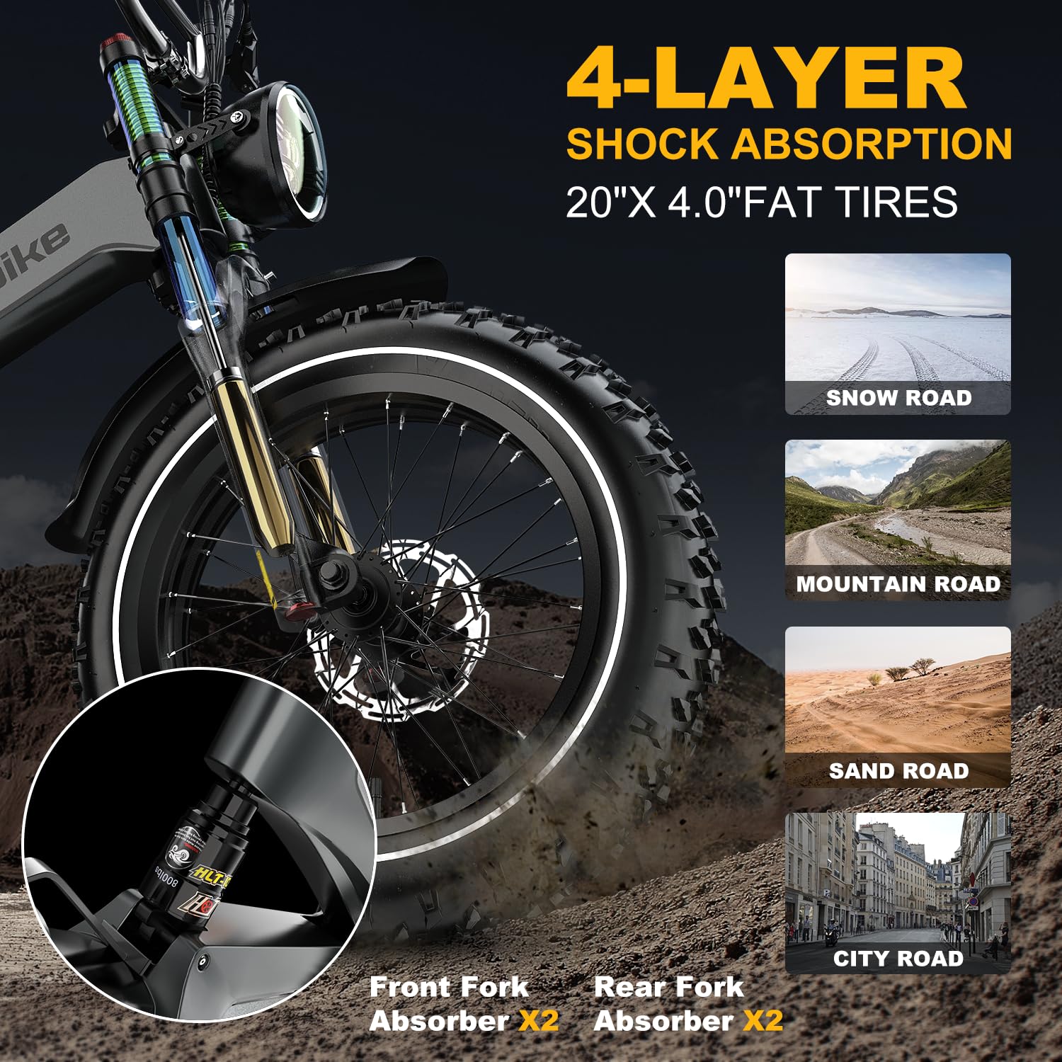 bluebiko 1000W/1500W/20000W Motor Folding Electric Bike for Adults,35MPH 100 Miles Long Range,48V 25Ah Removable Battery, 20" Fat Tire Foldable Ebikes,Hydraulic Disc Brake E-Bikes