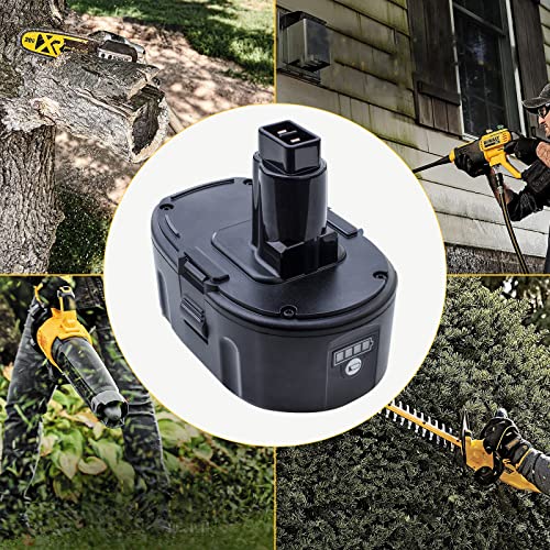 DTK Battery Replacement for Dewalt 18V XRP Ni-Cad Battery DC9096 DC9098 DC9099 DE9039 DE9095 DE9096 DE9098 DW9095 DW9096 DW9098 DE9503 DC9182 18 Volt 6.5Ah Batteries