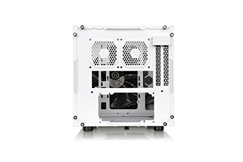 Thermaltake Core V1 Snow Edition SPCC Mini ITX Cube Computer Chassis CA-1B8-00S6WN-01, White