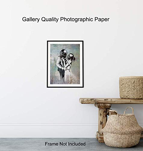 Banksy Diver Lovers Graffiti Picture - 8x10 Photo - Chic Decor for Beach House, Lake Home, Dorm - Cool Street Art Gift - Unframed Poster Print
