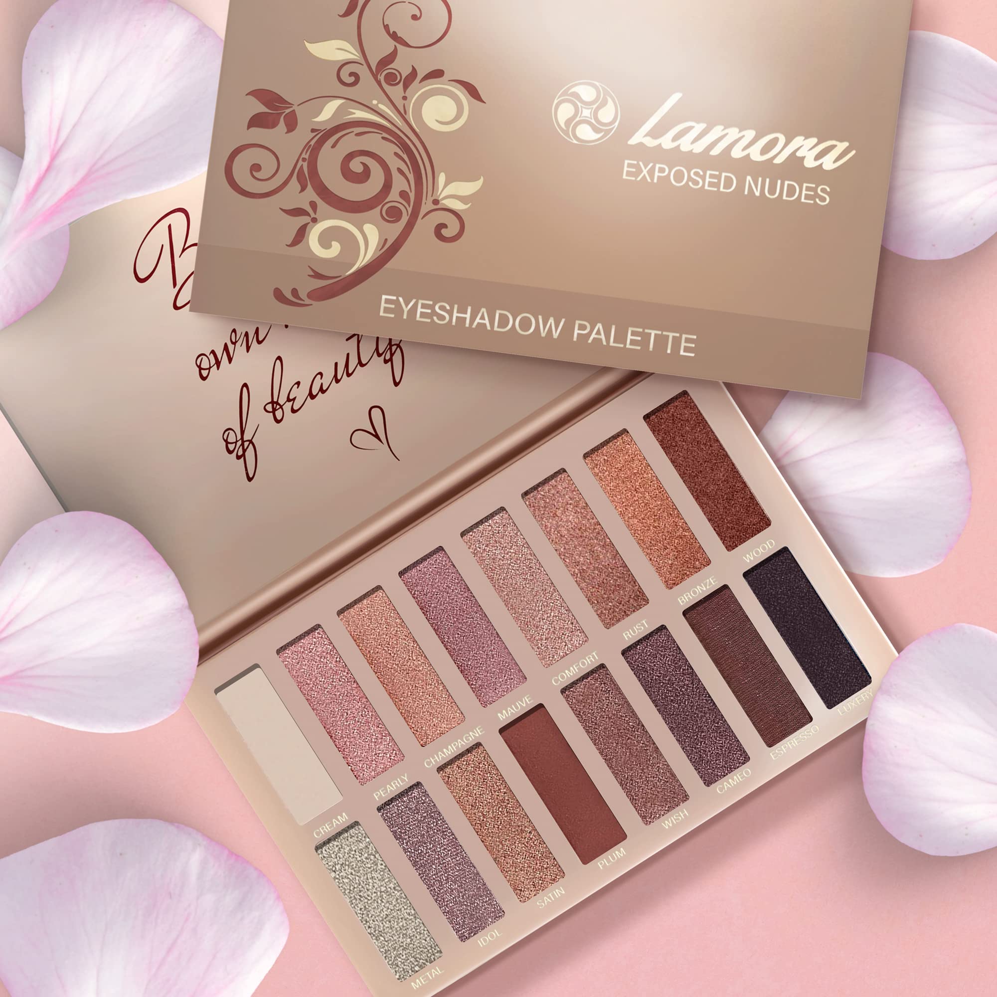 Best Pro Eyeshadow Palette Makeup - Matte Shimmer 16 Colors - Highly Pigmented - Professional Nudes Warm Natural Bronze Neutral Smoky Cosmetic Eye Shadows