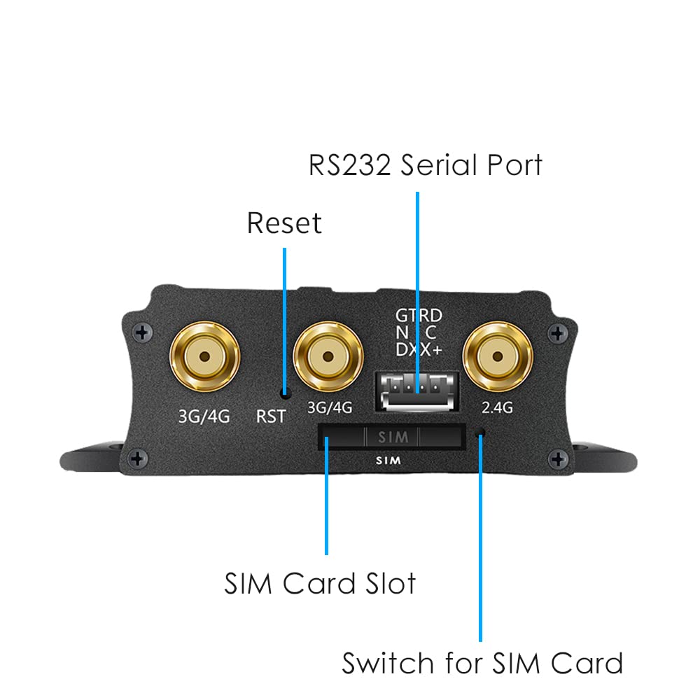 EXVIST 4G LTE Cellular Router with SIM Card Slot, Industrial 4G LTE Router with EC25-AFX, RS232, VPN, External Antennas for Smart Home, Video Surveillance, Industrial Control etc.
