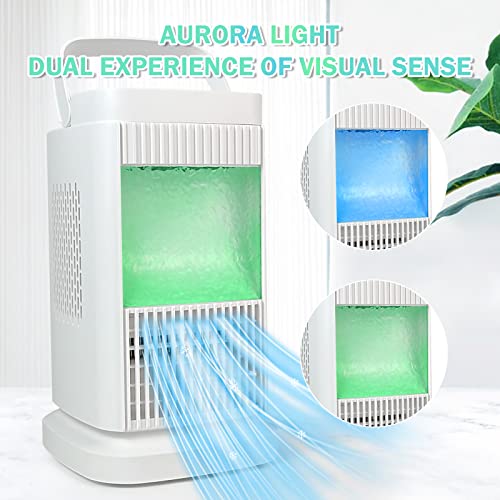 JOYENERGY Portable Air Conditioner Fan, Innovative Semiconductor Refrigeration, Personal Fan with 4 Wind Speeds, Desk Cooling Fan for Home, Travel and Office