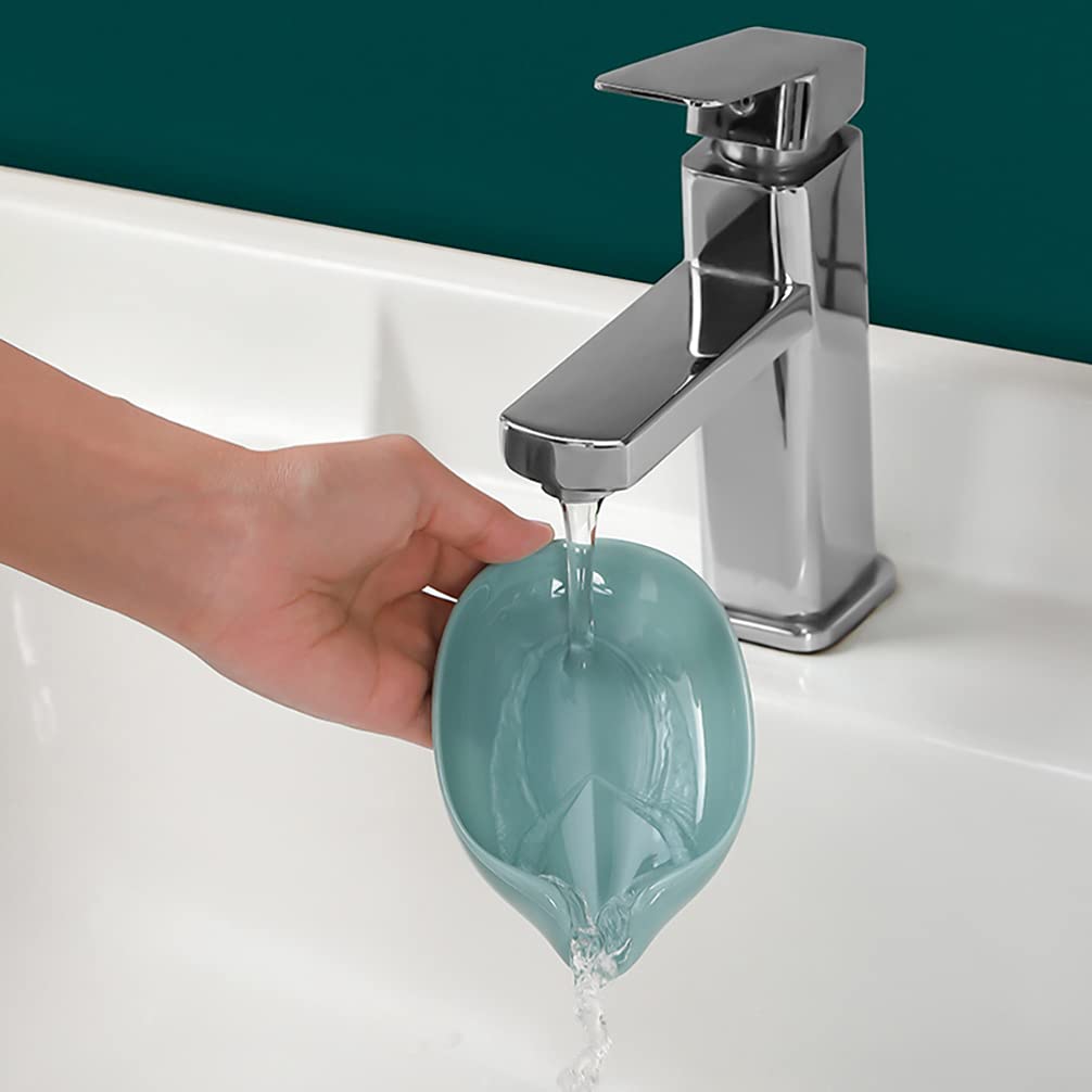 Cabilock 2 Pcs Boxes Soap Drainer Bath Sponge Scrubbers Store Tray Esponja para BaƱarse Countertop Soap Organizer Bar Soap Holder Multipurpose Soap Boxes Storage Brush Aluminum