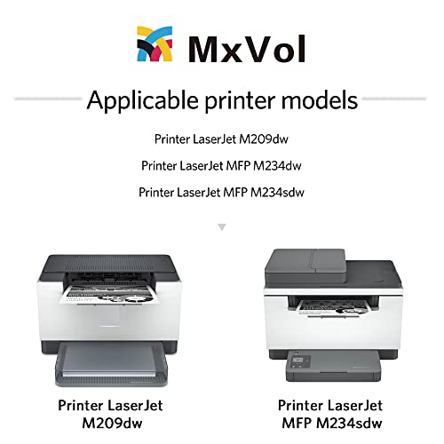 MxVol (NO CHIP) Compatible HP 134X W1340X 134A W1340A Toner Cartridge (2,400 Pages x 2) High Yield Black Toner use for HP MFP M234dw M234sdw M209dw M234 M209 Printer, 2-Pack