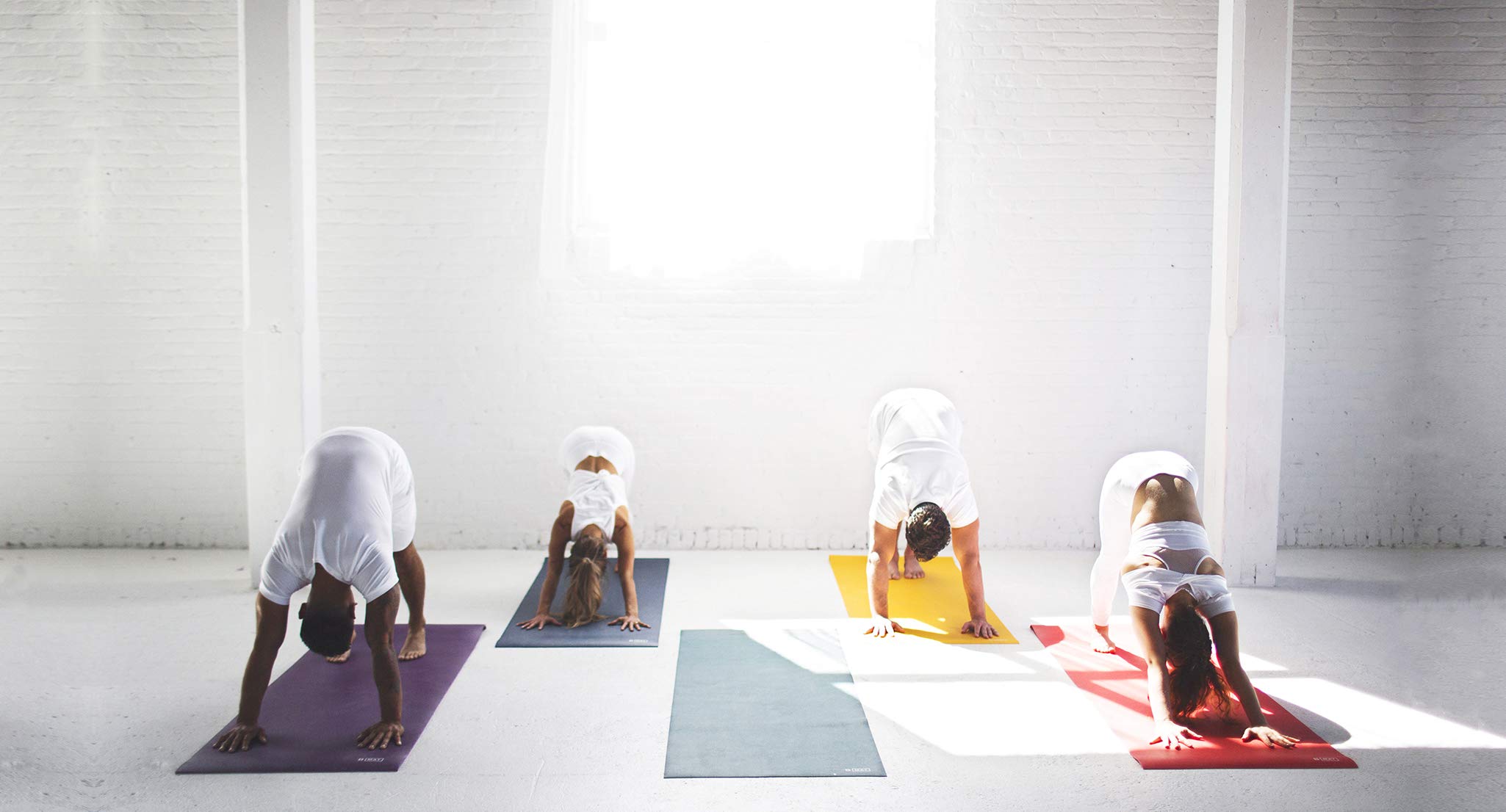 B YOGA Workout Mat for Women & Men | Extra Large Non-slip Yoga Mat | Premium & Durable Exercise Mat for Home, Gym & Yoga Studios | Eco friendly | 85", Deep Blue