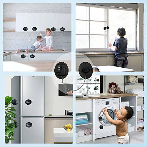 Fridge Lock AOSITE 1 Pcs Refrigerator Lock Combination Black Combo Fridge Locks for Adults Refrigerator Lock for Children Adhesive Freezer Door Lock Child Safe Refrigerator Lock for Kids