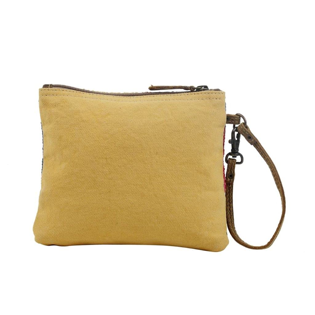 Myra Bag Midsummer Pouch Upcycled Cotton & Leather S-3078