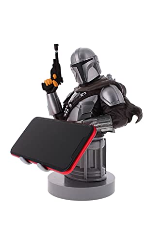 Exquisite Gaming: Star Wars: The Mandalarian - Original Mobile Phone & Gaming Controller Holder, Device Stand, Cable Guys, Licensed Figure