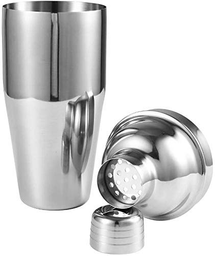 Cocktail Shaker 750 ml, Bar Shaker, Cocktail Tin, Large Boston Shaker, 304 Grade Stainless Steel Cocktail Shaker, Martini Shaker Set, Drink Shaker Built-in Strainer,