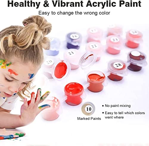 Eiazuiks Paint by Number for Adults. Thanksgiving Paint by Numbers for Adults Beginner Drawing Paintwork with 3 Paintbrushes Paint Canvas Oil Painting Fall 16β x 20β