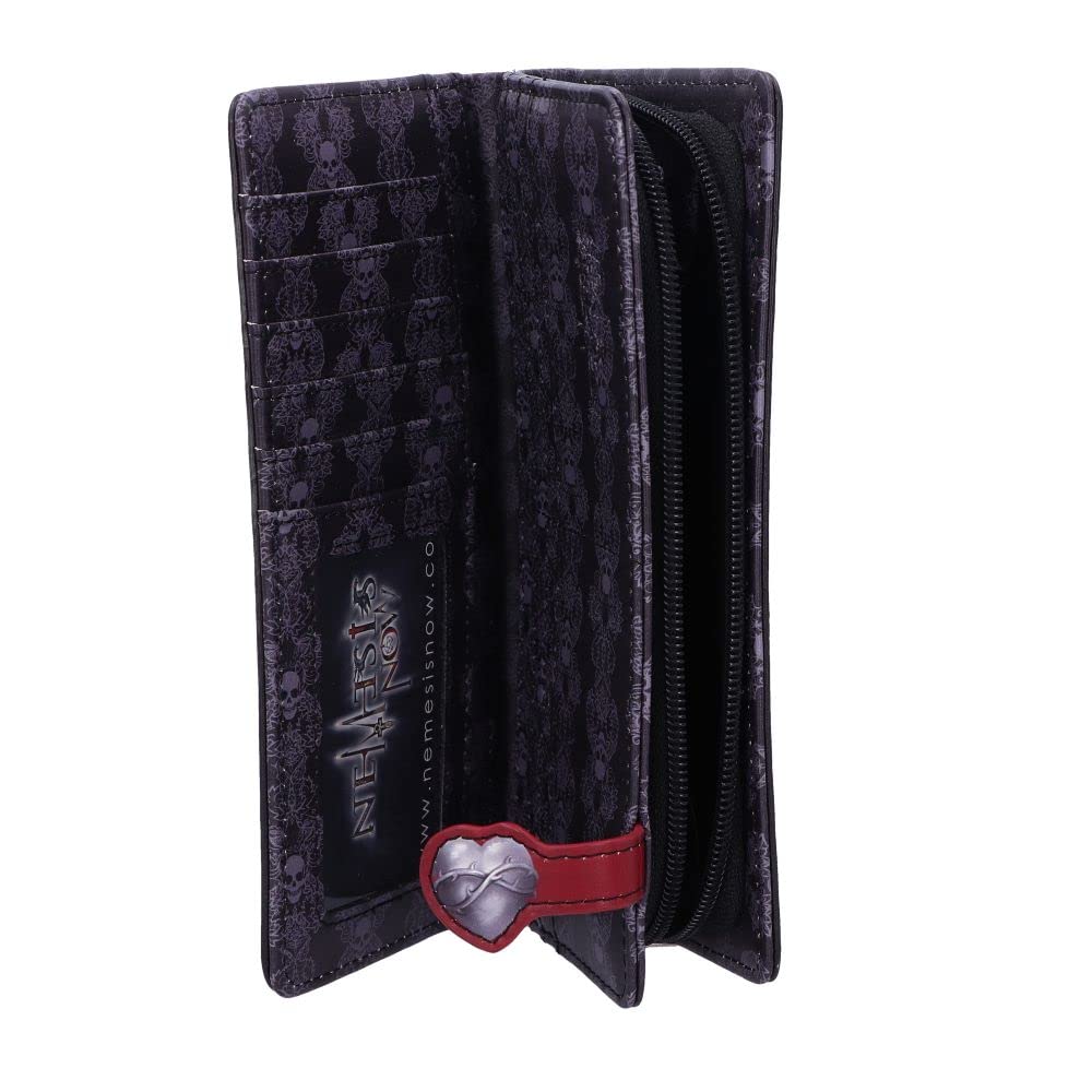 Nemesis Now Black Love Remains Anne Stokes Embossed Purse 18.5cm, One Size
