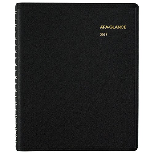 AT-A-GLANCE Daily Appointment Book / Planner 2017, Wirebound, 24-Hour, 8-1/2 x 10-7/8", Black (70-214-05)