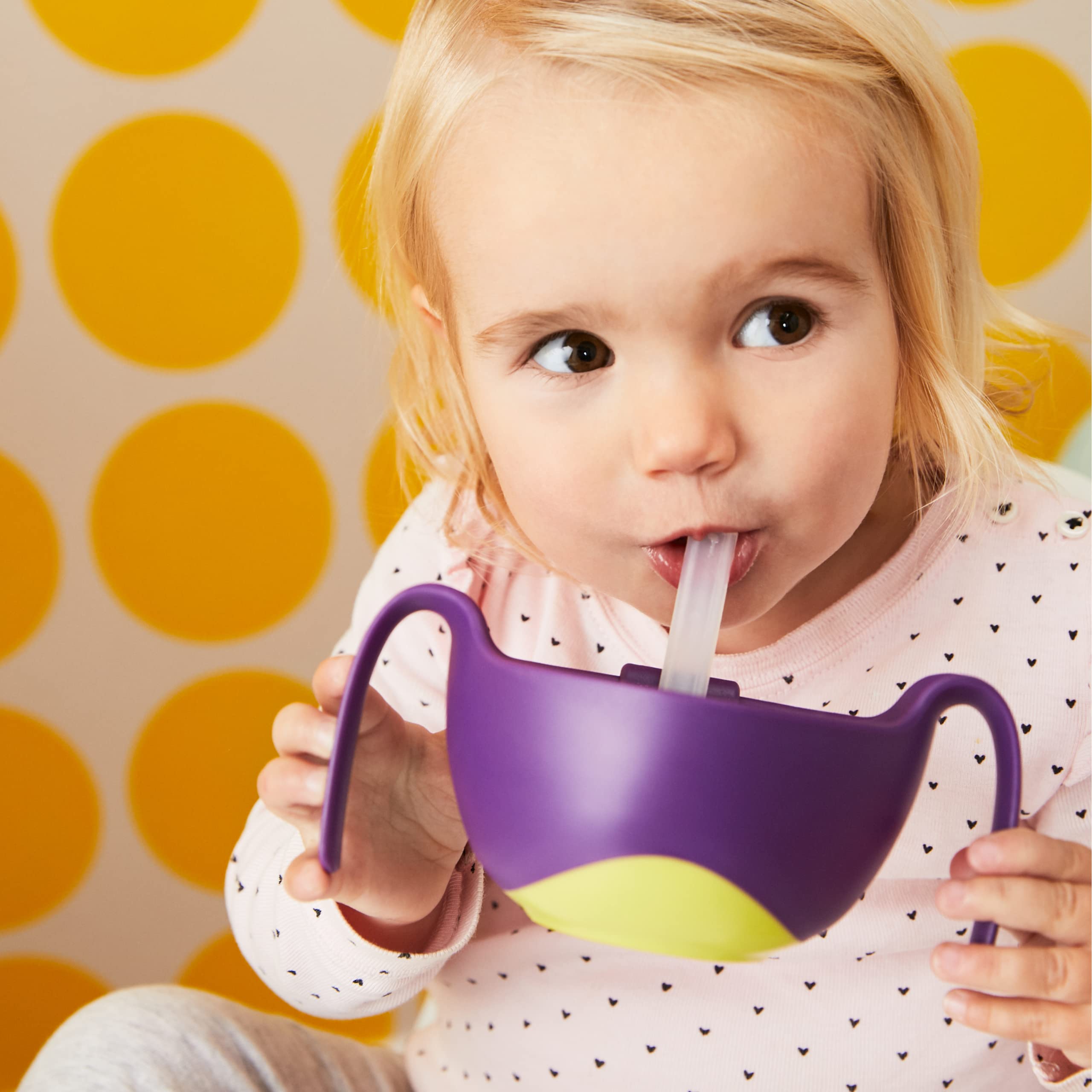 b.box 3 in 1 Toddler Bowl | Includes Straw, Lid & No Spill Snack Insert | Dishwasher & Microwave Safe | BPA Free | Ages 6 mo+ (Ocean Breeze, 8.5 oz)