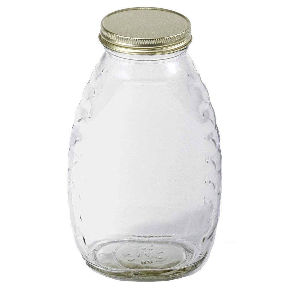Little Giant HJAR16 16-Ounce Beekeeping Honey Skep Jar w/Airtight Lid (24 Jars)