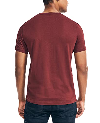 Nautica Men's Short Sleeve Solid Crew Neck T-Shirt, Royal Burgundy, X-Large