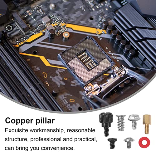 DIKACA Pc Accessories 1 set Re Knurled Chassis Computer Countersunk Case Head Electronic Fixing Washer Thumbscrew Fan Screw Part Copper Pillar Replacement Laptop Accessories