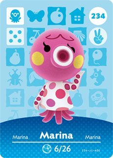 Marina - Nintendo Animal Crossing Happy Home Designer Amiibo Card - 234 by Nintendo