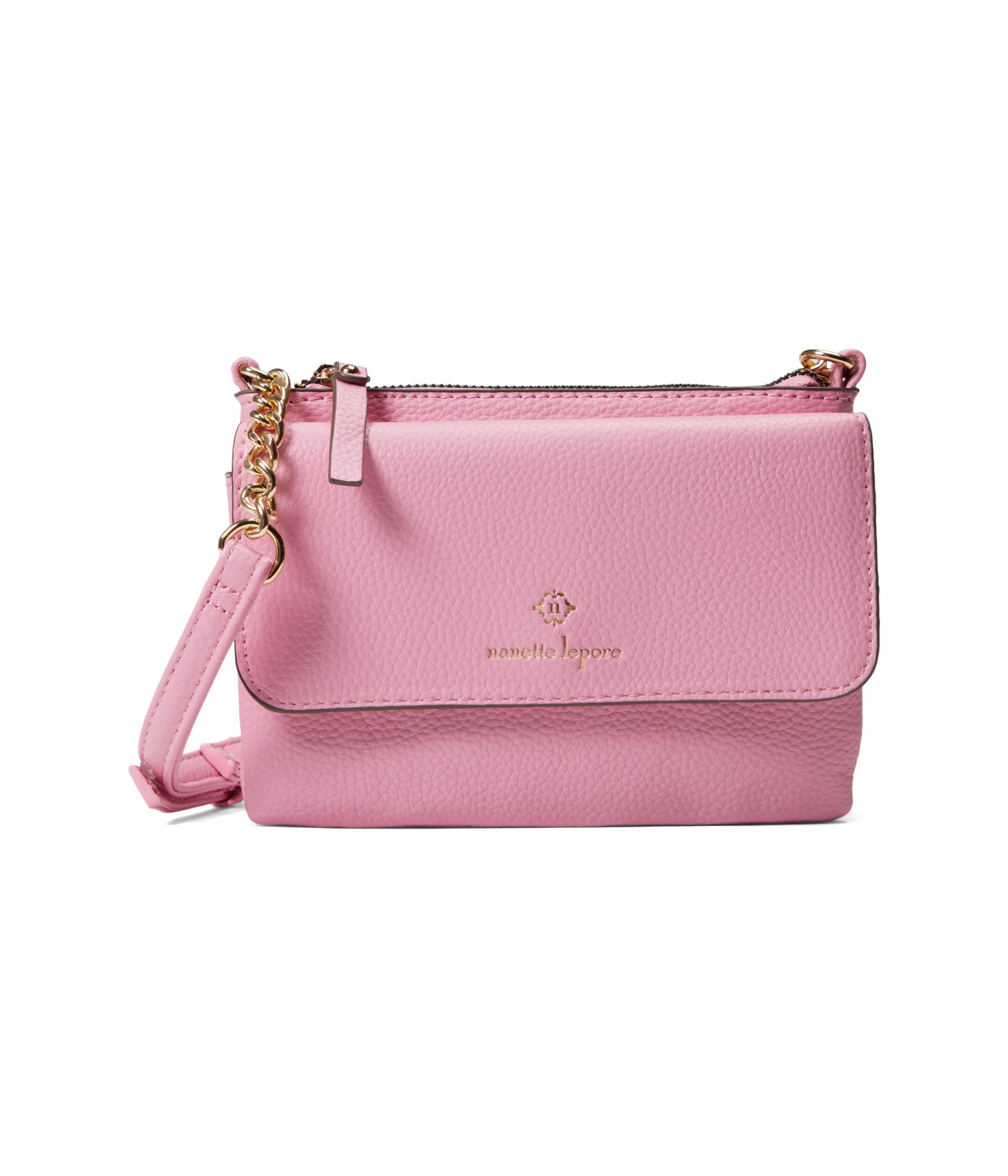 Nanette Lepore Meadow Top Zip Wallet On A Chain Bubblegum One Size