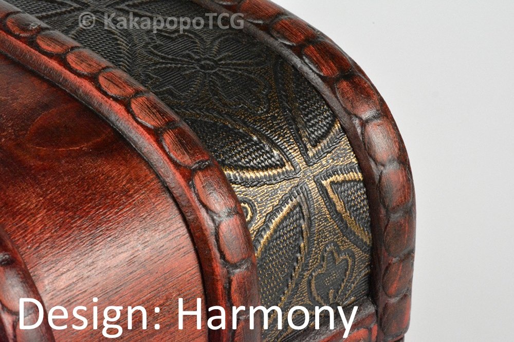 KakapopoTCG Elven Chest (Harmony) Lockable Wood Deck and Counter Box Trading Cards MTG Magic FaB TCG YGO PTCG EDH Commander Box Dice Box DnD Spell Card Box