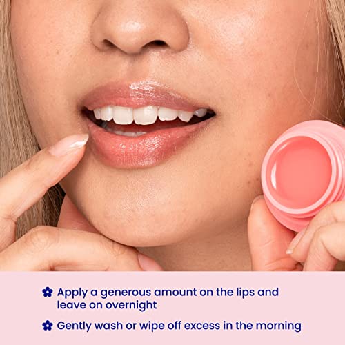FaceTory Berry Jam Lip Sleeping Mask with Strawberry Fruit Extract and Shea Butter - for Softer Lips, for Dry, Cracked, and Chapped Lips, Moisturizing, Protecting, Nourishing - 10g