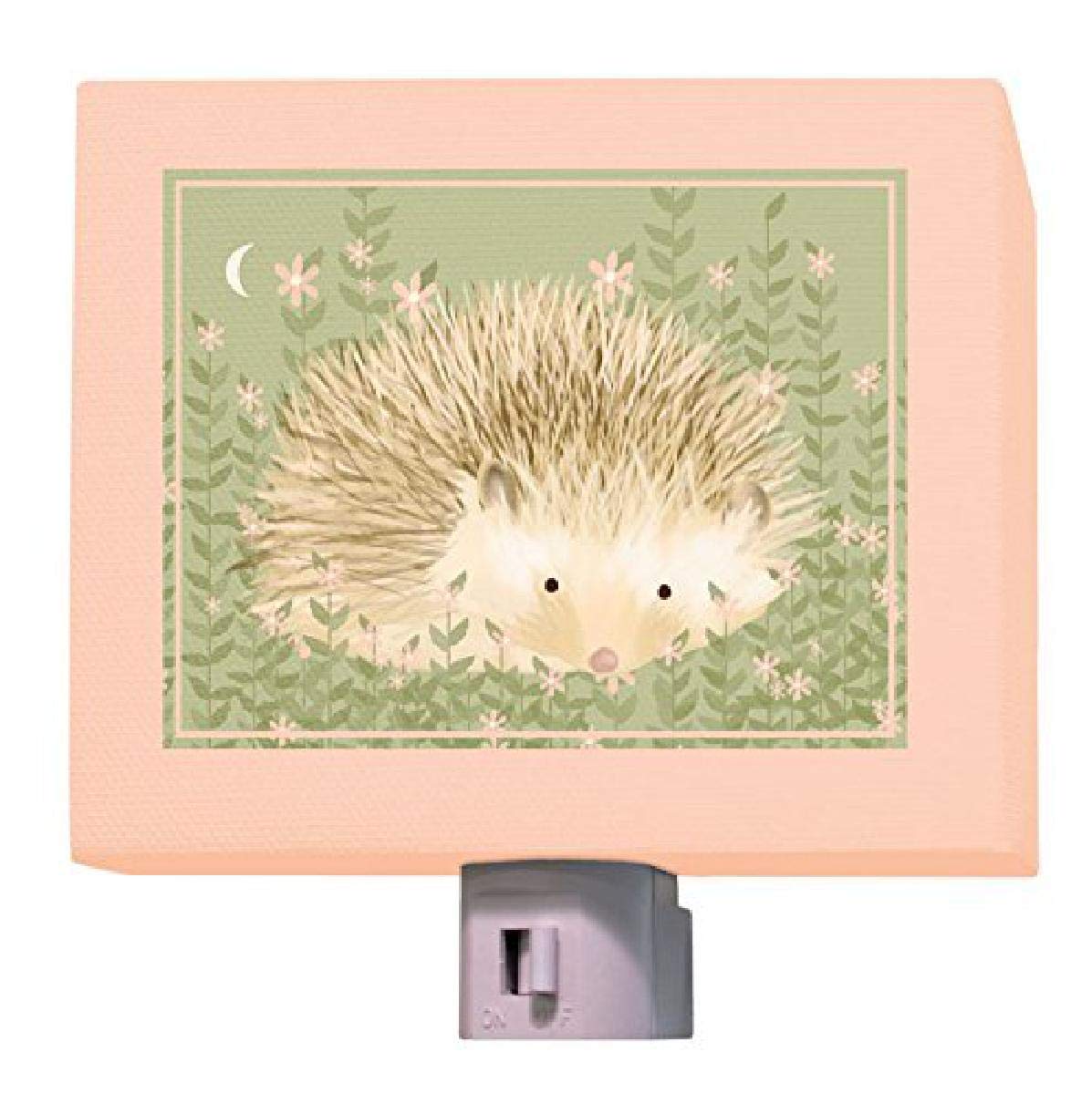 Oopsy Daisy Holly The Hedgehog Night Light, Green/Pink, 5" x 4"