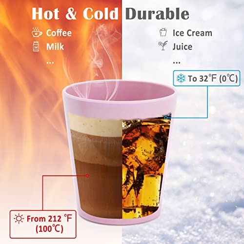 HM-tech 6pcs Bamboo Kids Cups for Baby feeding, Toddler cups for Drinking,Tableware for Baby Toddler Kids Bamboo Kids Dinnerware sets