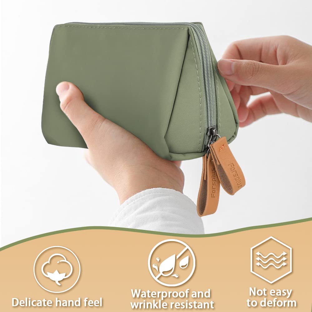 BSMAX 2023 New Travel Makeup Pouch for Women, Portable Mini Waterproof Travel Makeup Pouch (Green)