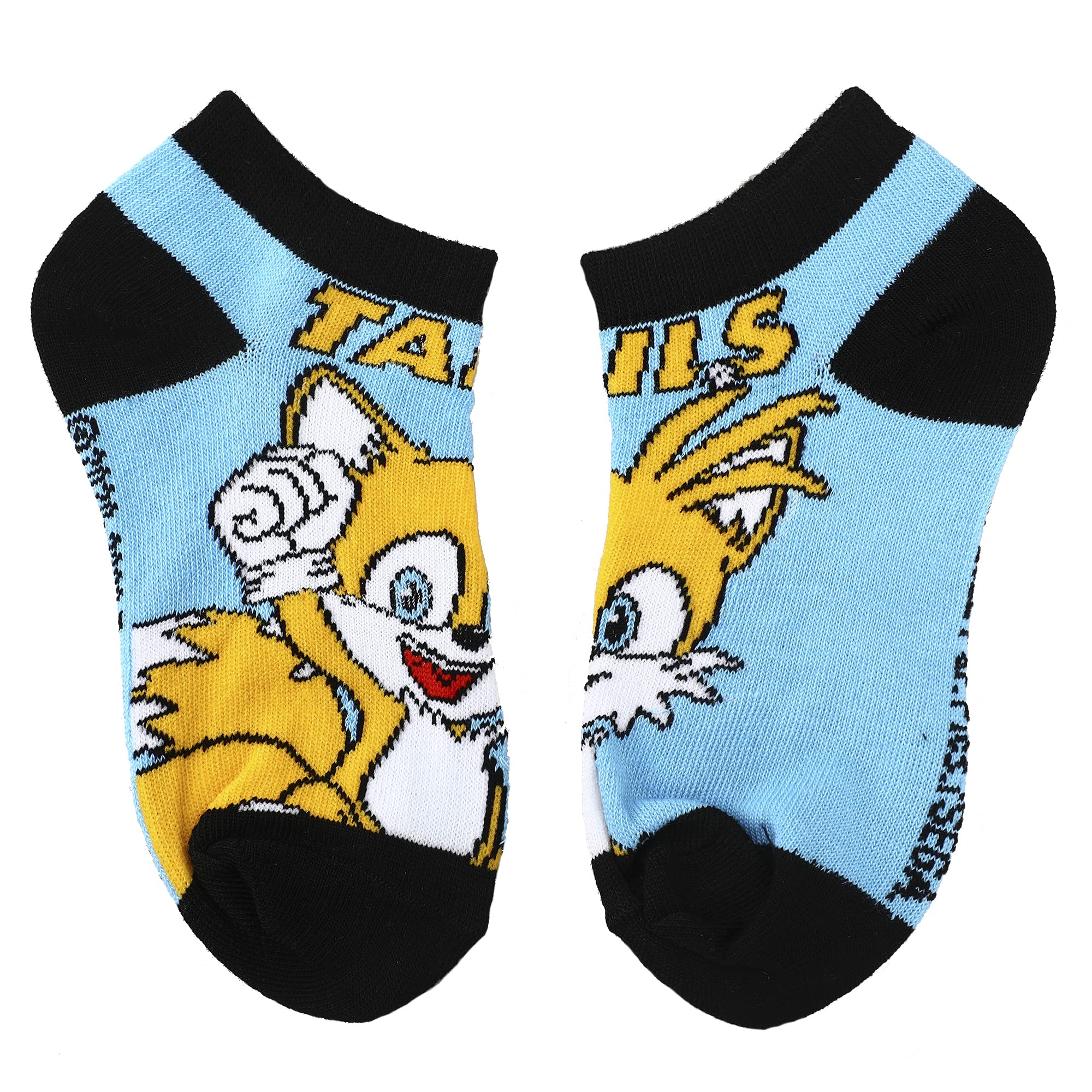 Bioworld Sonic the Hedgehog Sonic and Tails casual Ankle Socks Set for Kids Boys 6-Pack