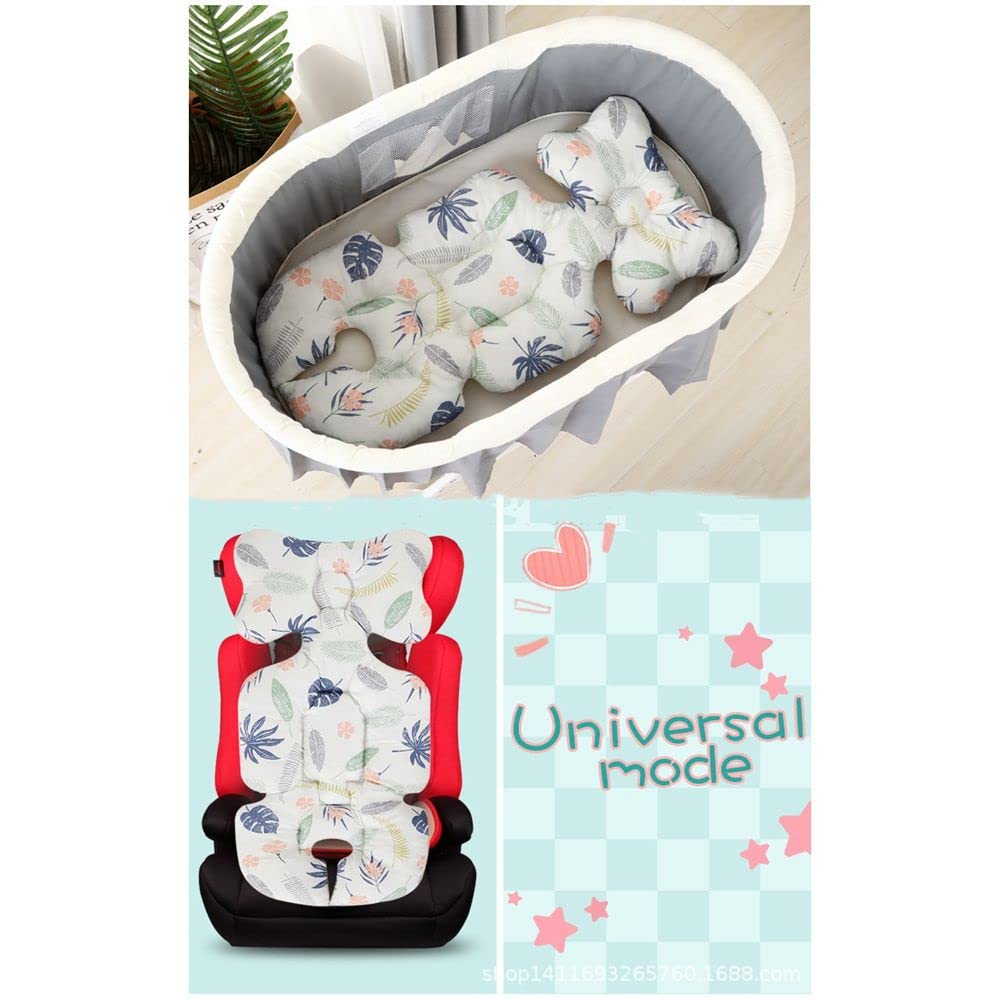 CHDHALTD Cotton Stroller Cushion Seat, Animal Cartoon Pram Pushchair Cushion for Kids Stroller Cushion Seat Liner Pad(D)