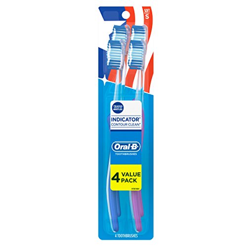 Oral-B Indicator Contour Clean Soft Toothbrush, 4 Count