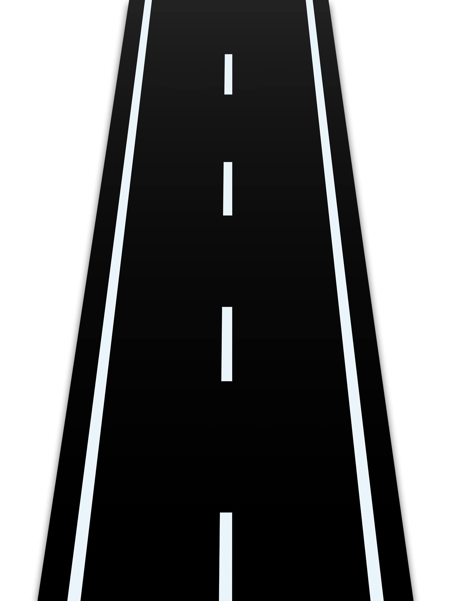 Racetrack Floor Running Black Racer Party Decoration Mat Road Table Runner Long Racetrack Tablecloth Drag for Party (Simple Style,16 ft x 2 ft)