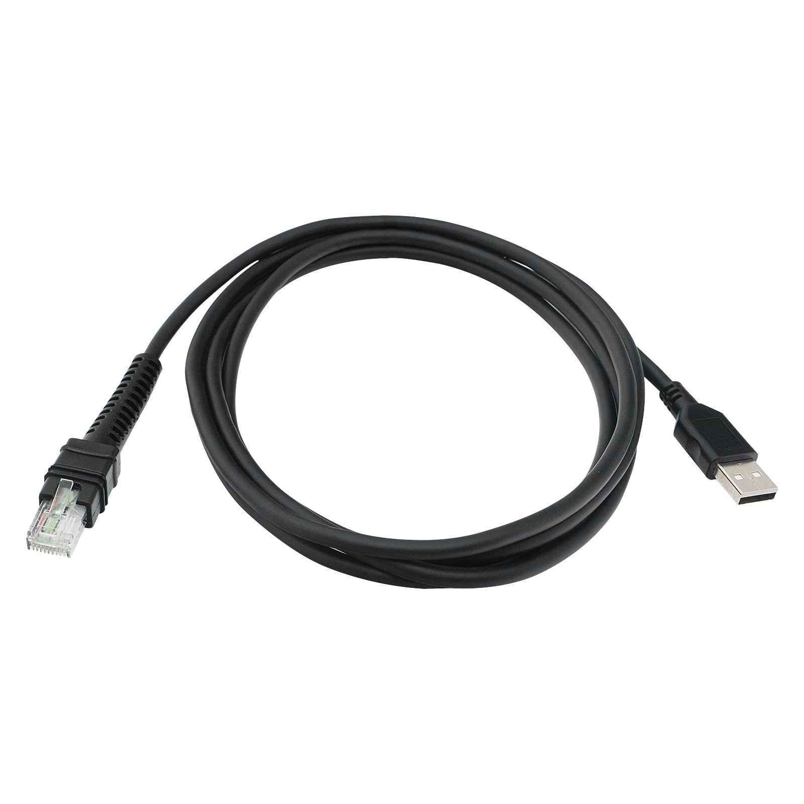 CARPSDZY CBA-U46-S07ZAR Shielded USB Cable for Zebra Symbol DS3608 DS3678 DS8108 DS8178 LI3608 LI3678 DS3600-KD Handheld Barcode Scanner, USB-A Connector, 7ft (2 m) Straight, BC 1.2, DC 5V