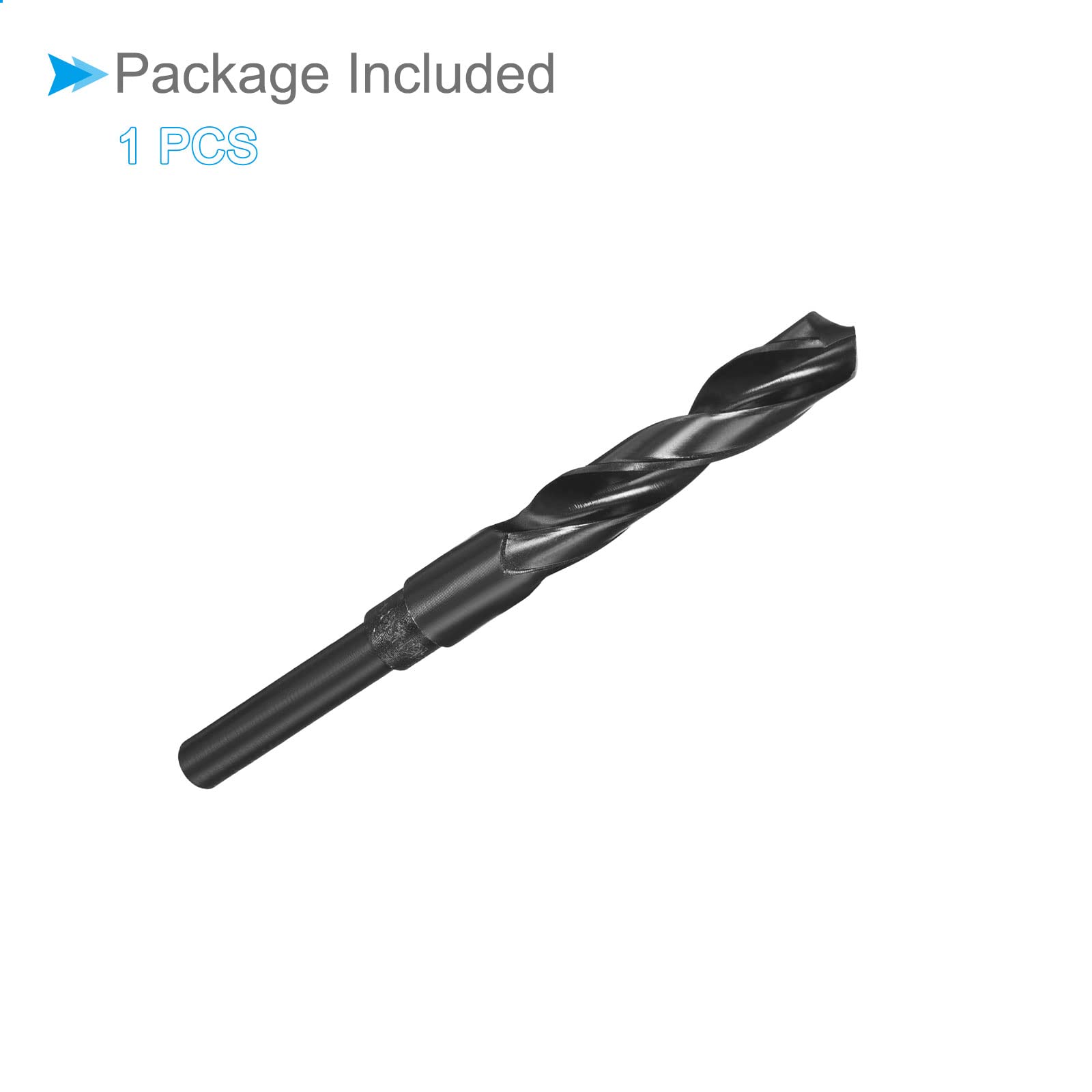 CoCud Reduced Shank Drill Bit, 23.5mm Cutting Edge 1/2" Shank, Nitride Coated High Speed Steel 9341 Twist Drill Bits - (Applications: for Stainless Steel Metal Wood)