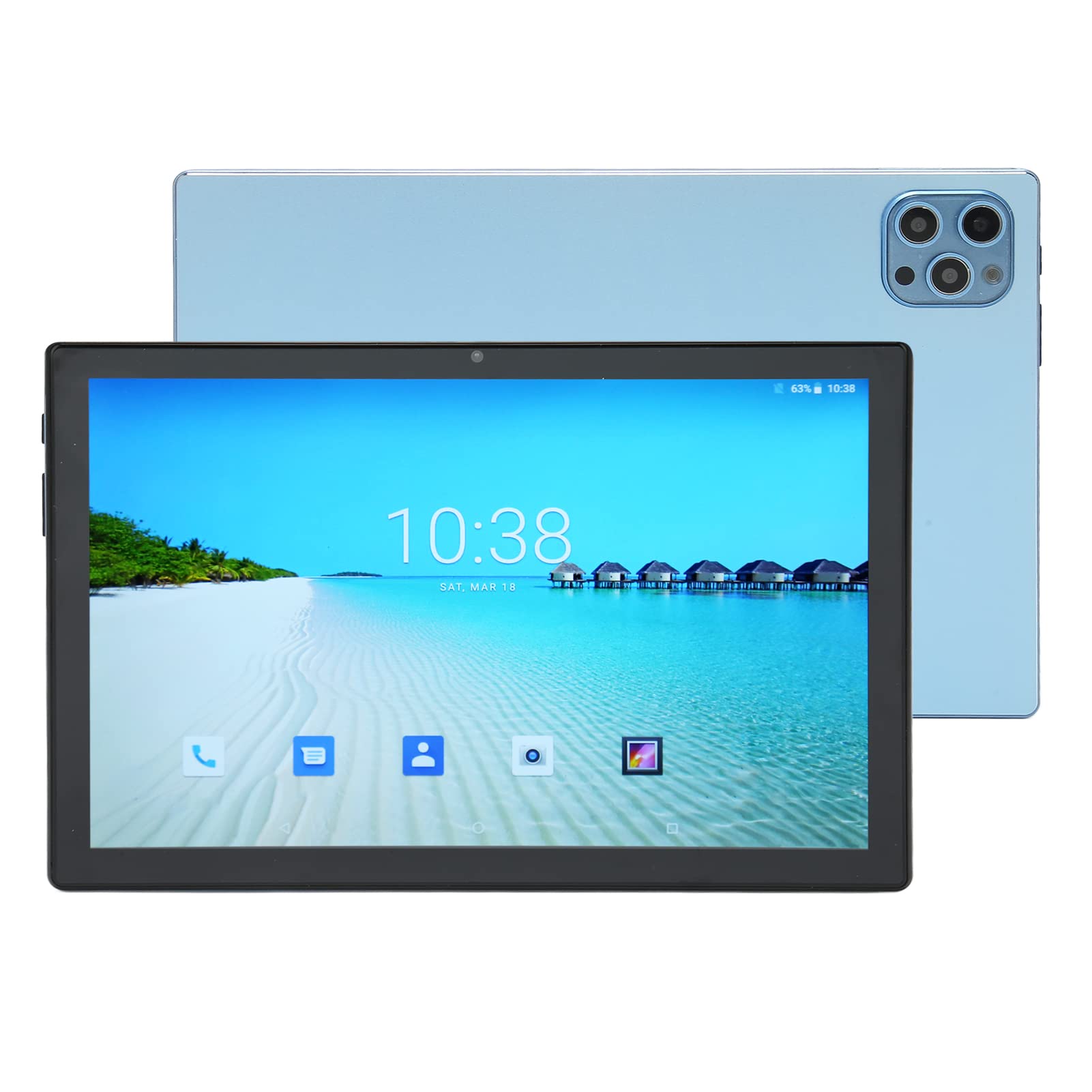 Bewinner 10.1 Inch Tablet for Android 8.1, 2GB RAM 32GB ROM, Dual SIM 4G LTE Calling Tablet,1280x800 IPS HD Screen Octa Core CPU, 5G WiFi Gaming Tablet PC 4000mAh (Blue)