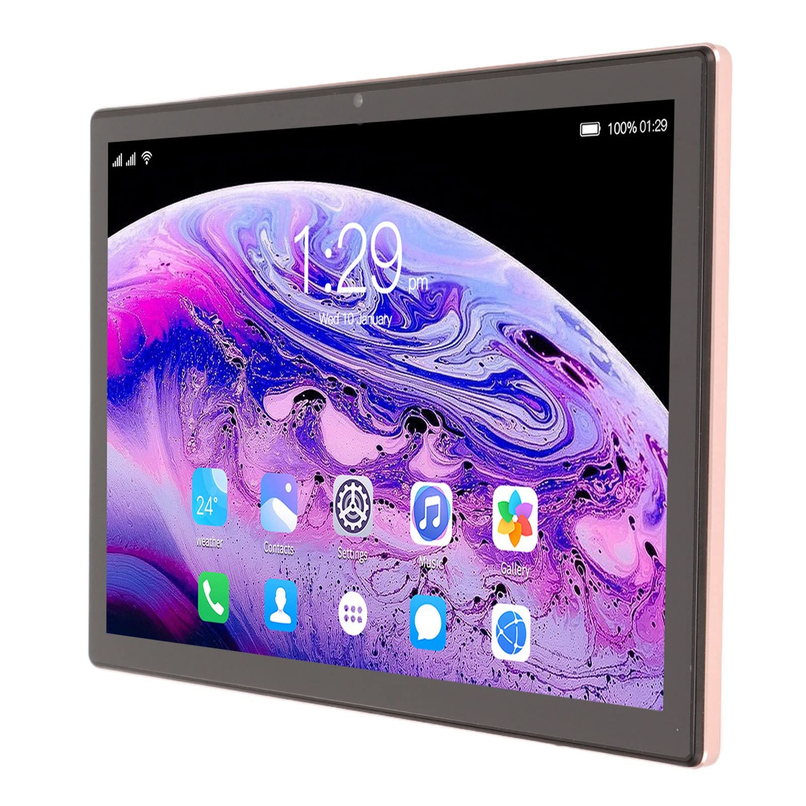 Bewinner 10in Tablet for 11, 6GB RAM 128GB ROM,1920x1200 IPS HD Screen, Octa Core Processor, Dual Sim 4G LTE Call Tablet, WiFi Tablet PC GPS Dual Camera Gold (US Plug)