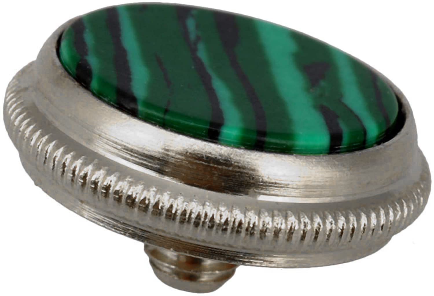 Jiayouy Silver Green Texture Inlay Trumpet Finger Buttons for Trumpet Accessory Replacement 3 Pcs