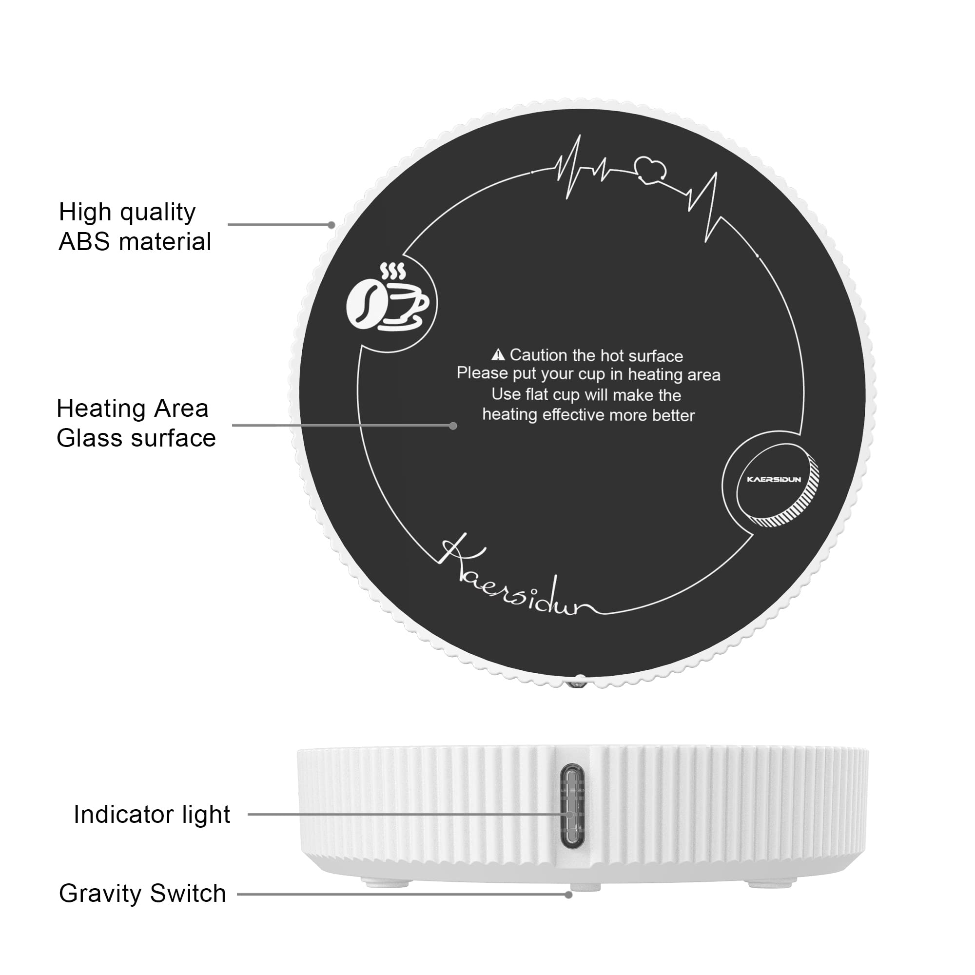 Coffee Mug Warmer, Mug Warmer for Desk with Gravity Switch Suitable for Home and Office Use, Cup Warmer for Coffee, Milk and Tea, Gift, Candle Warmer