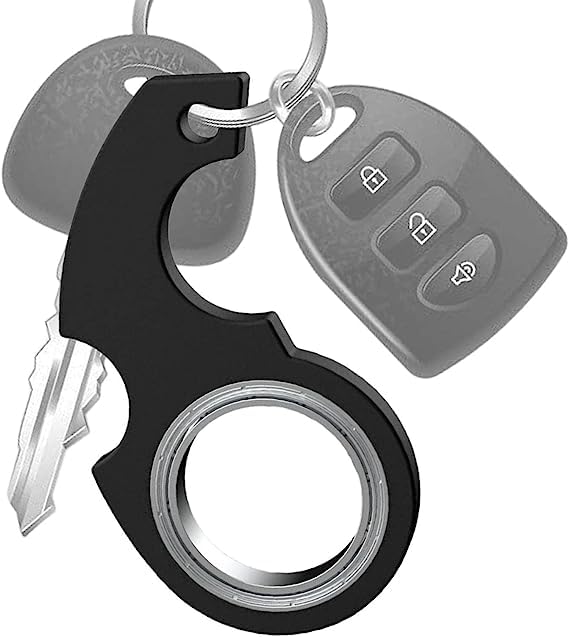 Keychain Spinner Toy, Portable Keyring Spinner Toy, Finger Keychain Spinner Portable Keychain Spinner, Novelty Keychains for Finger Exercise(2PCS)