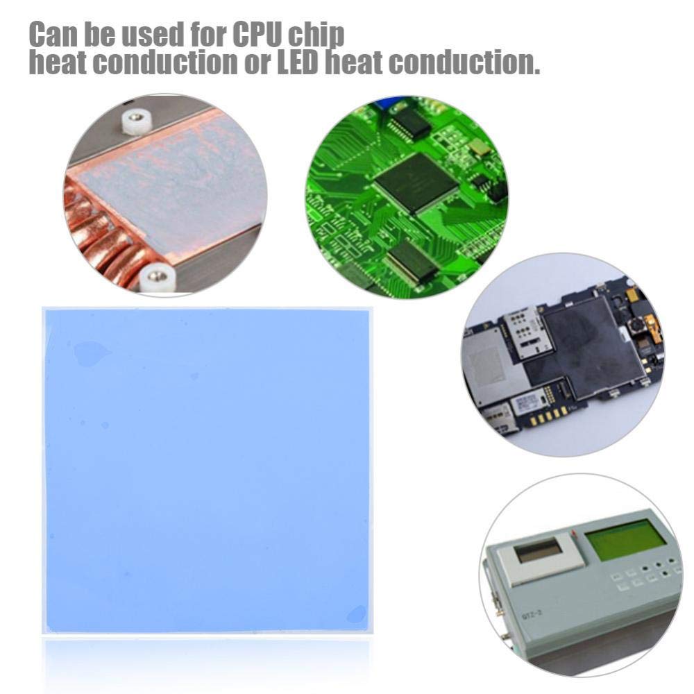 Bewinner CPU Thermal Pad, 100mm x 100mm x 3mm CPU Chip Heatsink Cooling Thermal Conductive Silicone Pad for CPU Chip Heat Conduction LED Heat Conduction