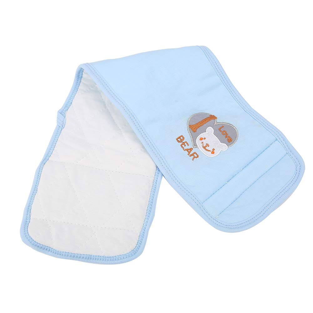 Baby Belly Belt, Newborn Abdomen Keep Warm Button Band Children Waist Support Band for Toddler Boys or Girls, 22inchx6.3inch(Blue)